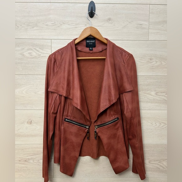 Insight | Jackets & Coats | Insight New York Faux Leather Cherry Moto ...